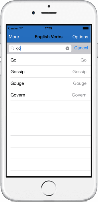 English Verb Conjugator for iOS and Android