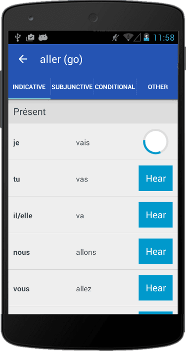 French Verb Conjugator for iOS and Android